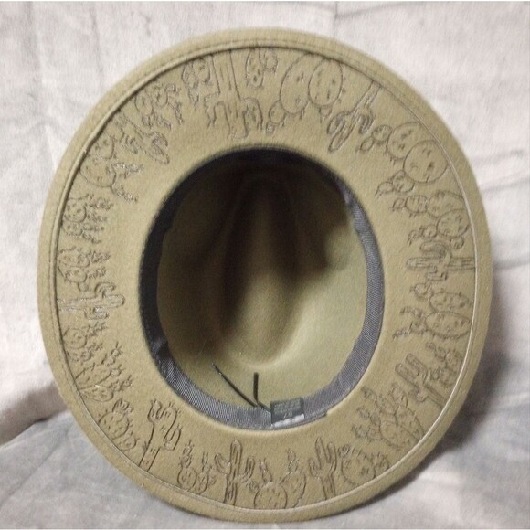 Hand Crafted | Accessories | Olive Green Cactus Hand Burned Wide Brim ...